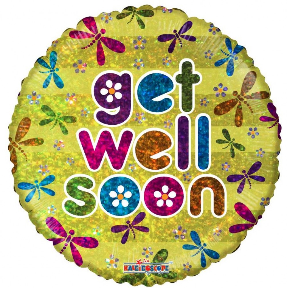 Get Well Soon Yellow Balloon | WeDeliverGifts